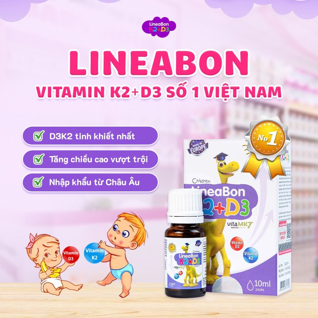 Lineabon D3K2 sử dụng cho bé đến mấy tuổi? - Học tiền sản
